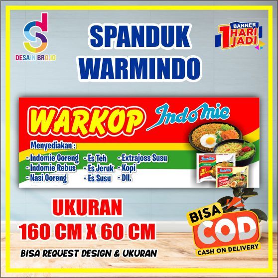 Jual BANNER/SPANDUK WARMINDO ( BISA CUSTOM ) UKURAN 160X60 CM | Shopee ...