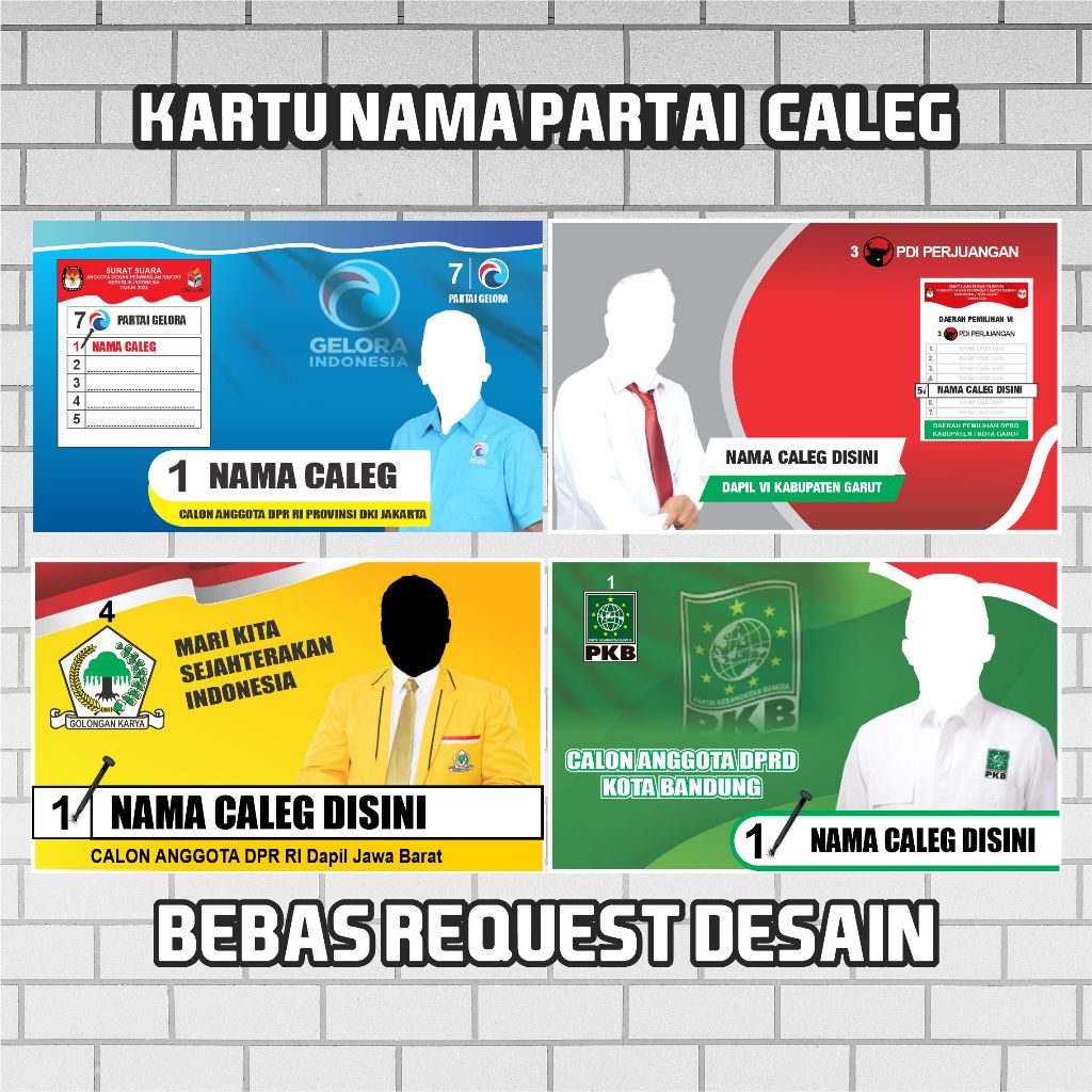 Jual CETAK PRINT KARTU NAMA CALEG | KARTU NAMA PARTAI | Shopee Indonesia