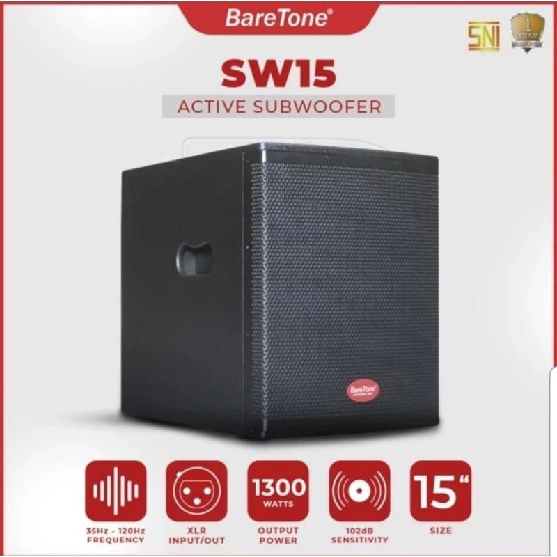 Jual subwoofer aktif Baretone sw15 original subwoofer sw15 15 inch ...
