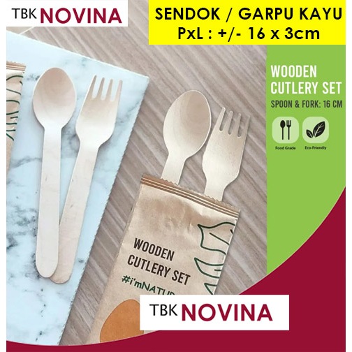 Jual [ 25pcs ] SENDOK GARPU KAYU | Shopee Indonesia