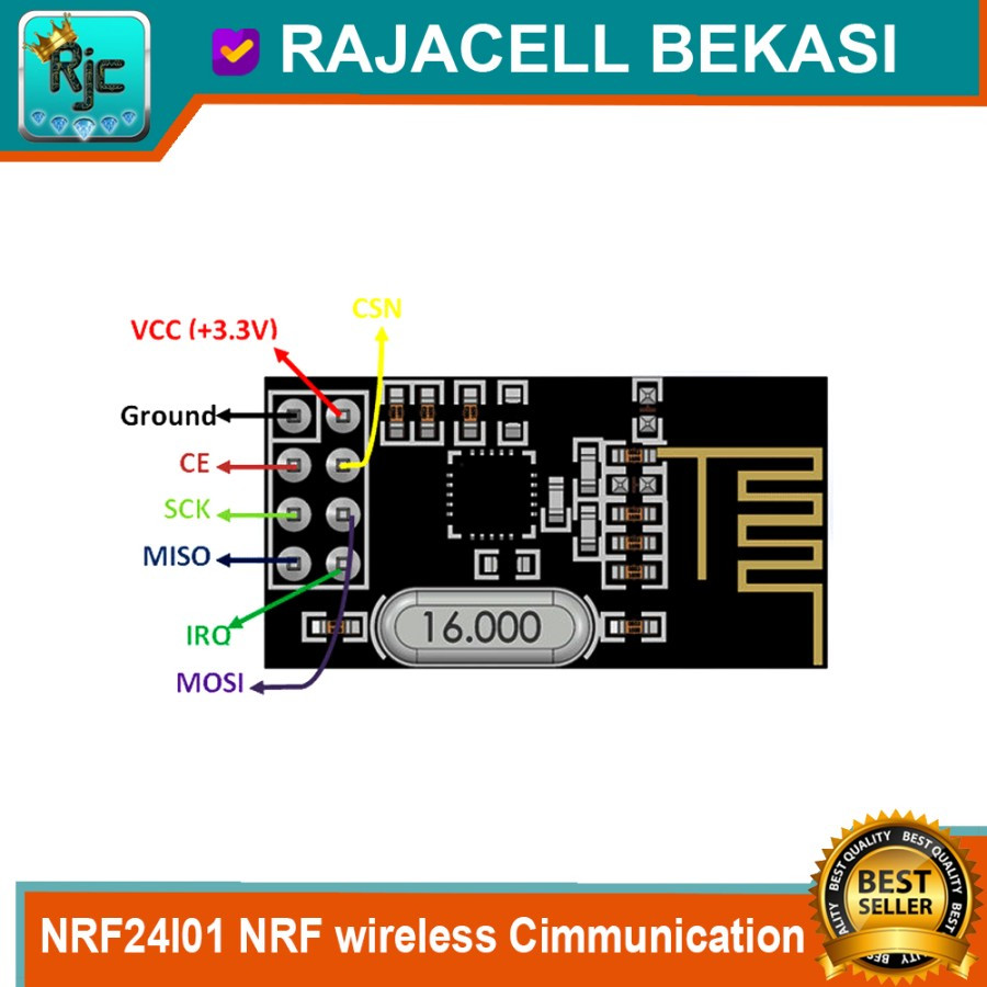 Jual NRF24l01 24L01 NRF wireless Cimmunication module for Arduino | Shopee Indonesia