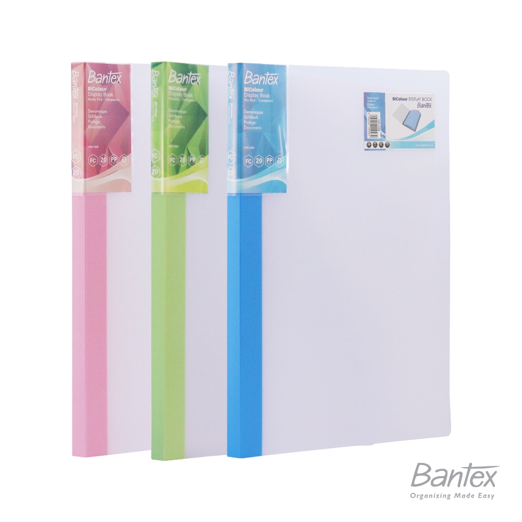 Jual Bantex Bi-Colour Display Book Clear Folio/F4 20 Pocket - 3183 ...