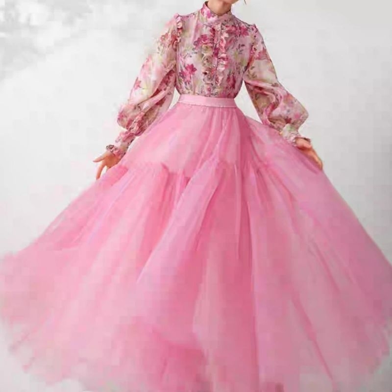 Jual 9311 Rok TUTU PANJANG ALBERTA PUFFY TULLE MAXI SKIRT tile halus 3 ...