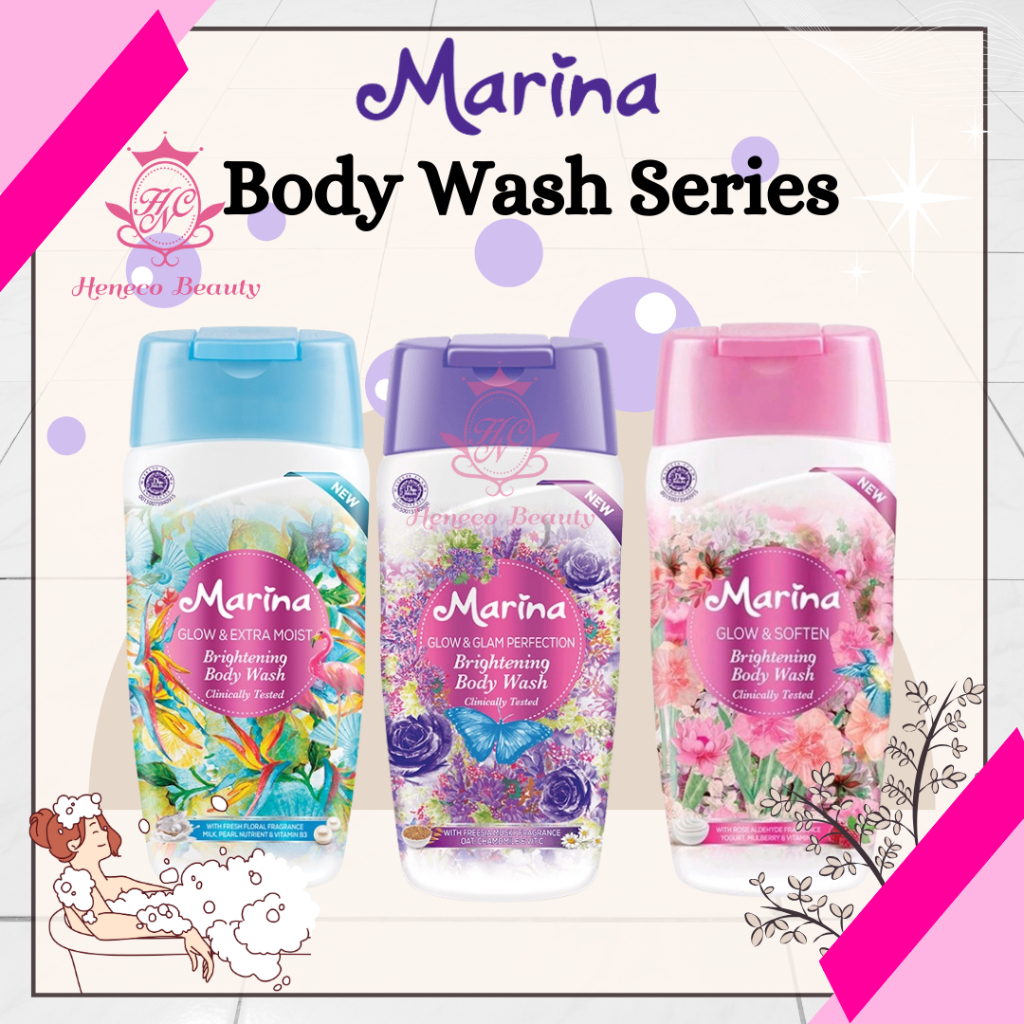 Jual MARINA Brightening Body Wash Botol ~ Sabun Cair 95ml | Shopee Indonesia