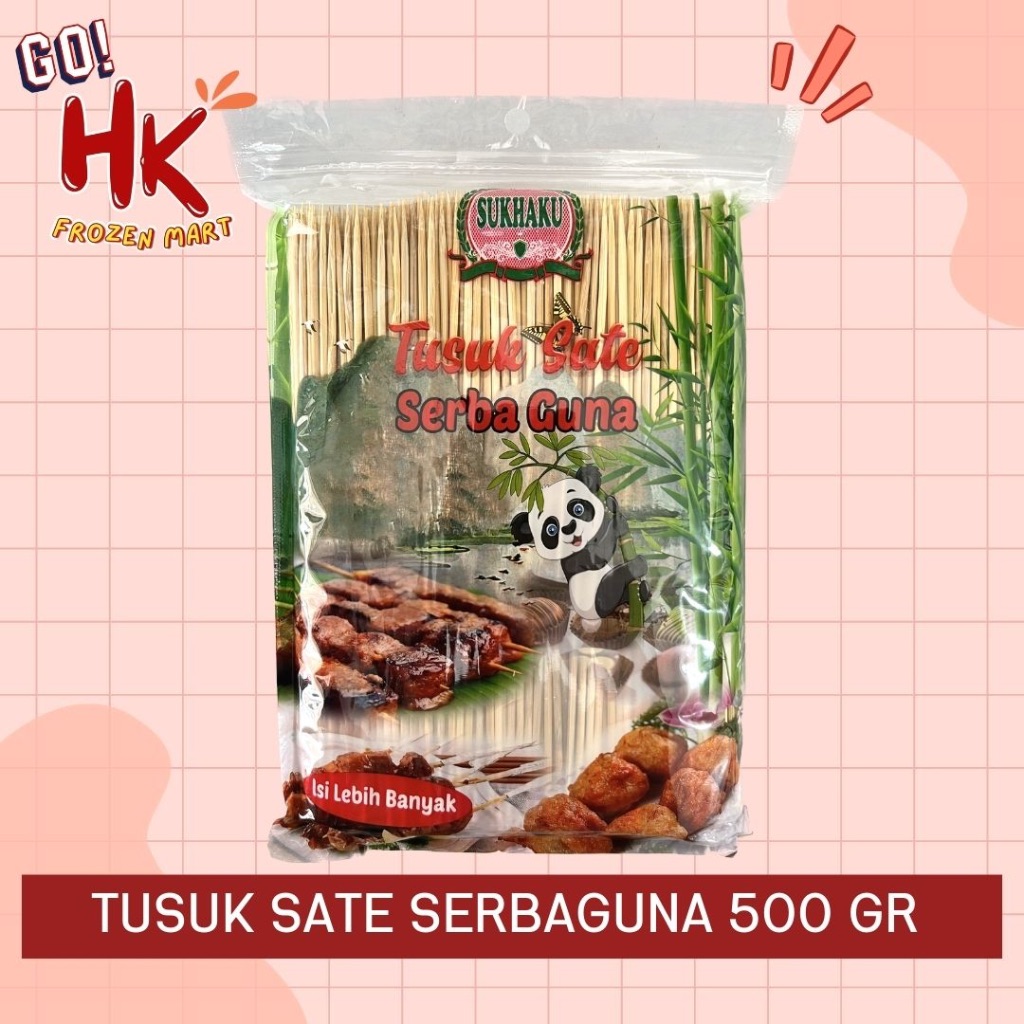 Jual Tusuk Sate Serbaguna 500gr / Tusuk Lidi Sukhaku Panda Premium HK ...