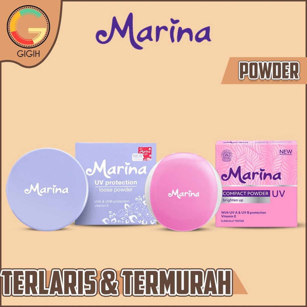 Jual MARINA BEDAK COMPACT POWDER | MARINA LOOSE POWDER WITH UV ...