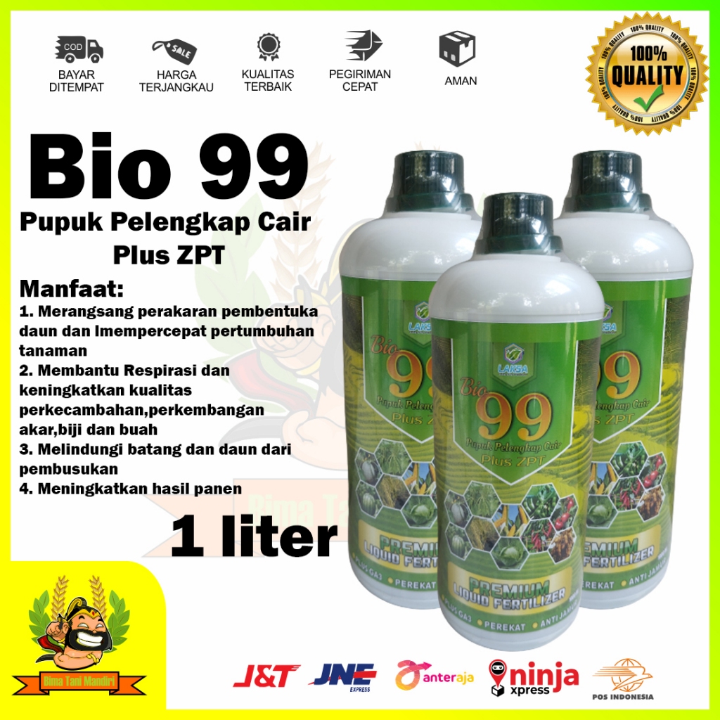 Jual Bio 99 Laksa Pupuk Pelengkap Cair Plus Zpt 1 Liter | Shopee Indonesia