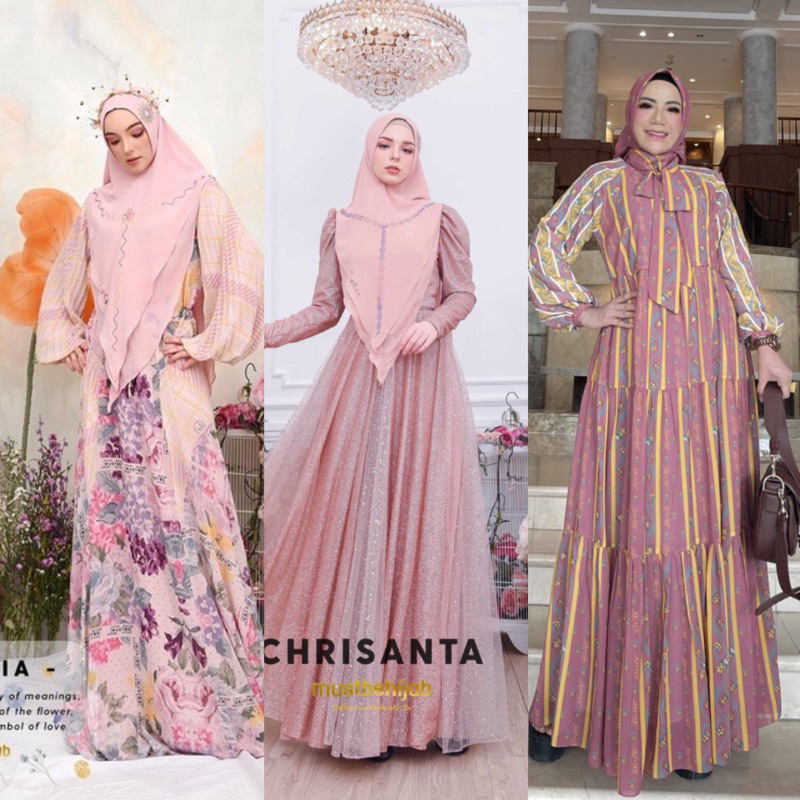 Jual CHRISANTA THALIA SET DAN SET ROSALIA BY MUSTBE HIJAB SYARI ...