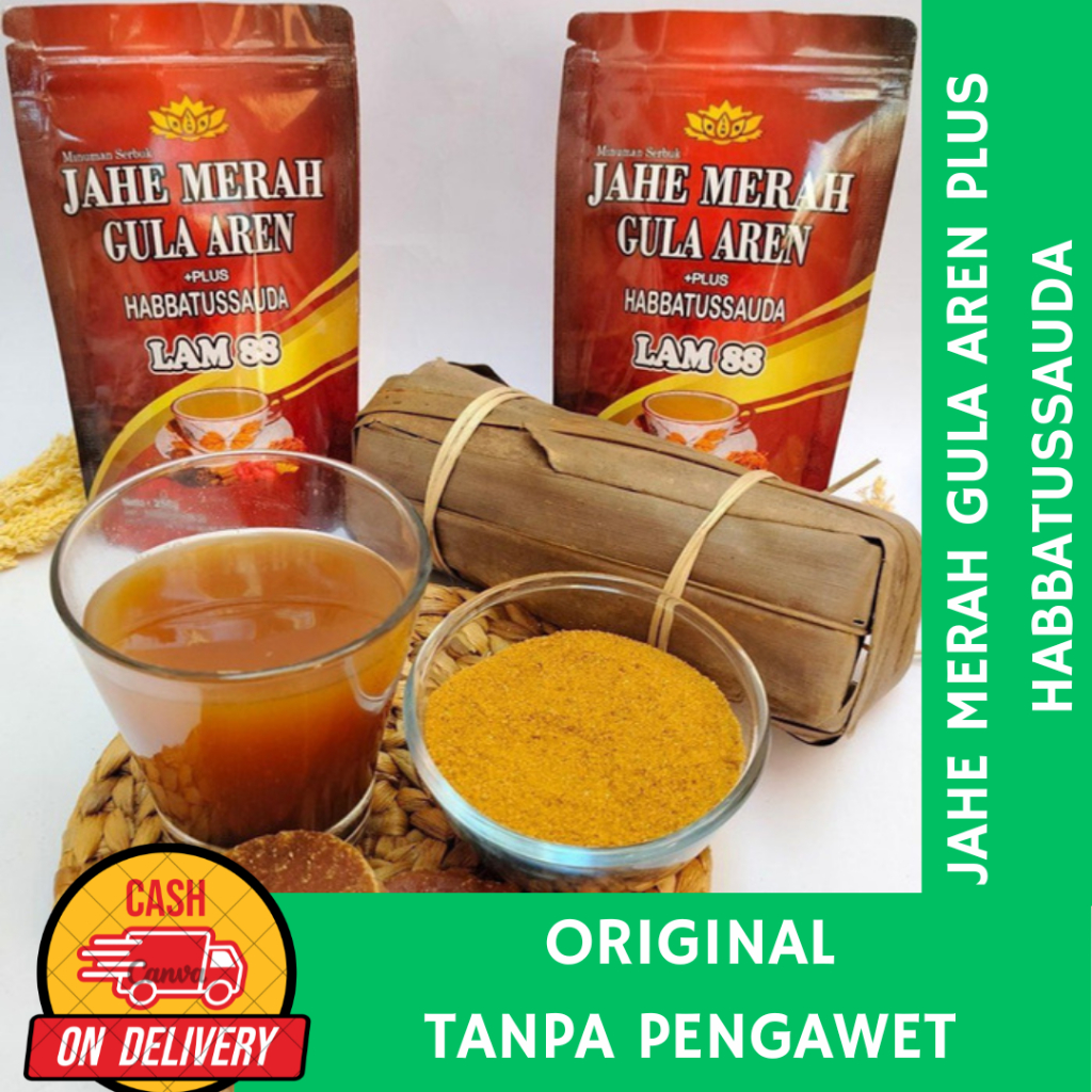 Jual JAHE MERAH GULA AREN PLUS HABBATUSSAUDA INSTAN 1KG | Shopee Indonesia