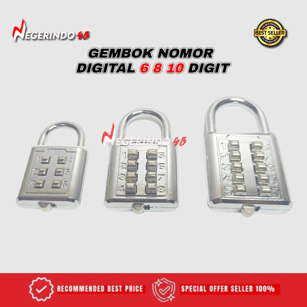 Jual GEMBOK NOMOR DIGITAL 30 35 40MM 6 8 10 DIGIT ANGKA GEMBOK ...