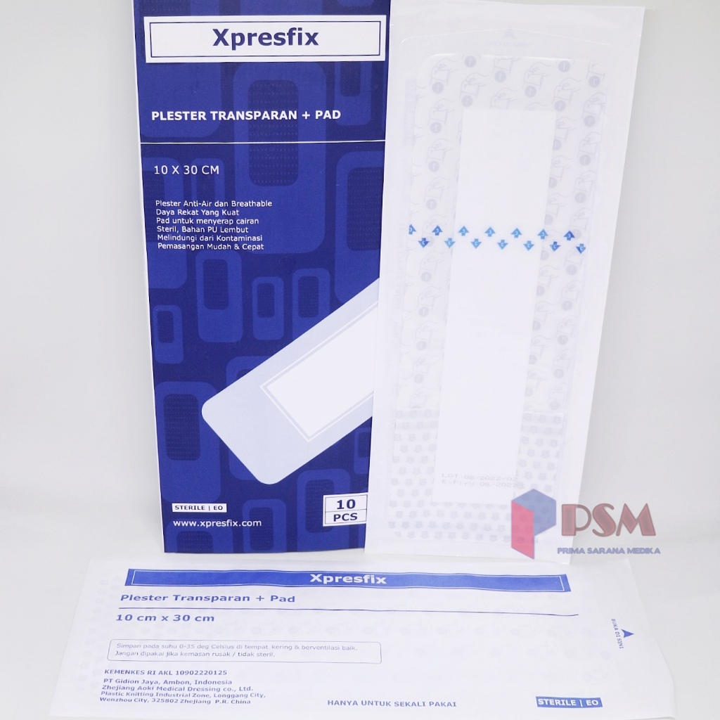 Jual Xpresfix 10x30cm Plester Luka Operasi Anti Air Transparan+Pad ...