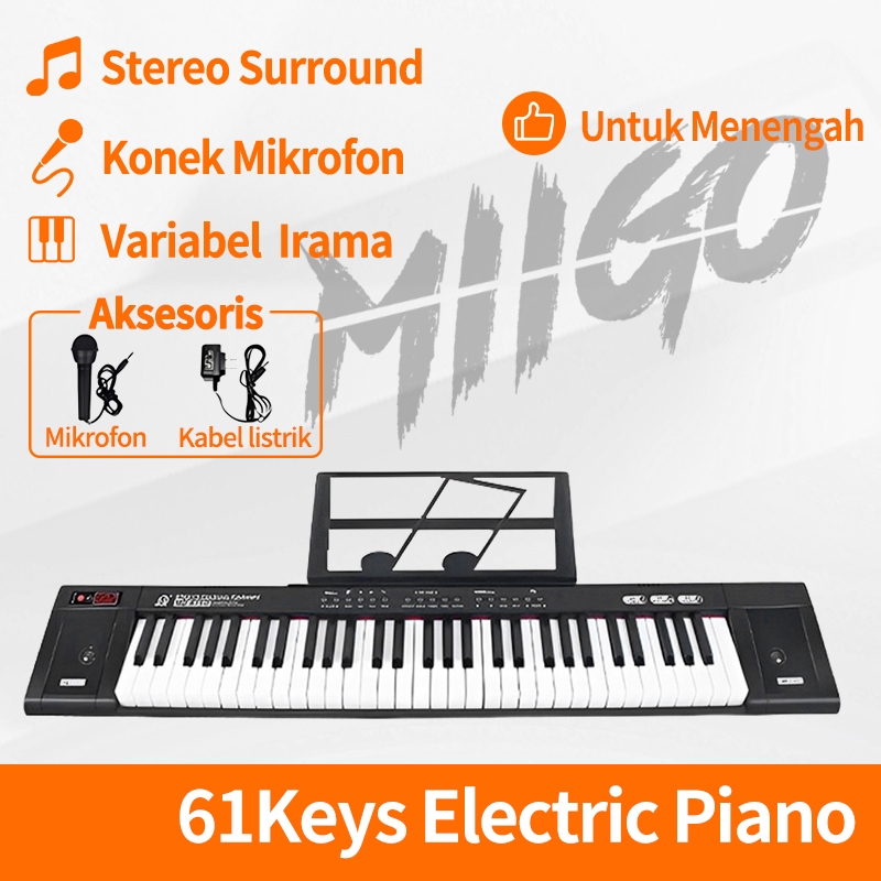 Jual Miigo 61 Keys Keyboard Electronic Piano Lengkap Multifungsi Organ ...