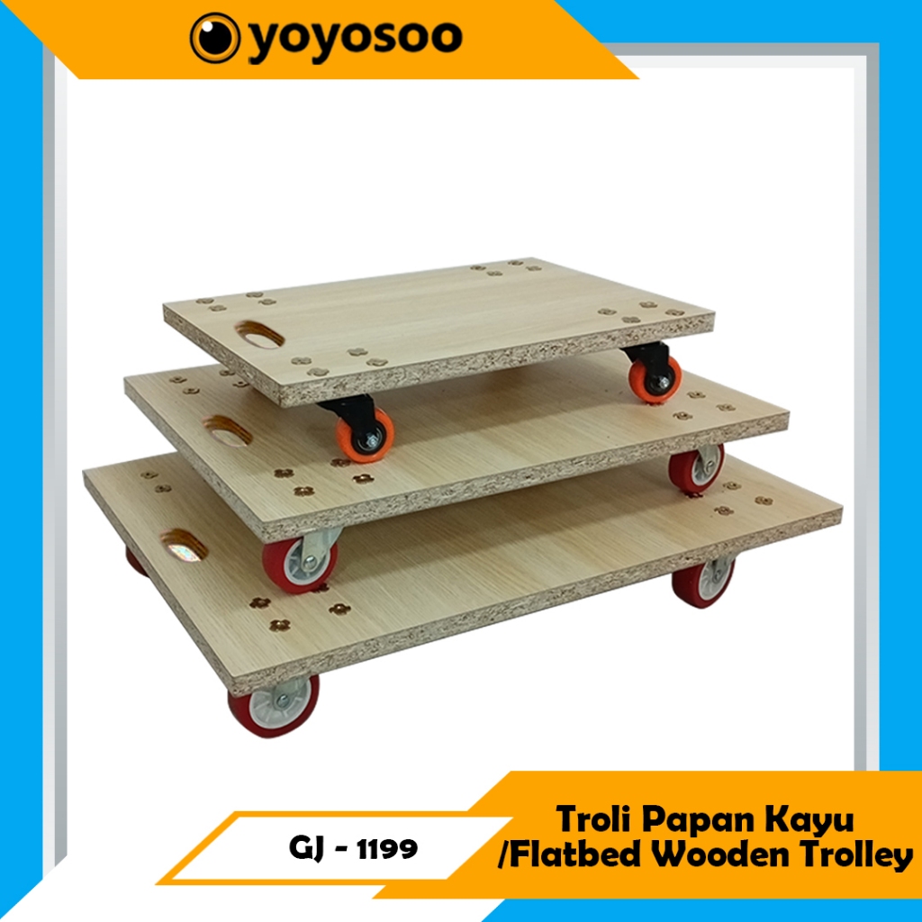 Jual Troli Roda Papan Kayu/Dolly Plant/Papan Roda Kayu - YOYOSOO ...