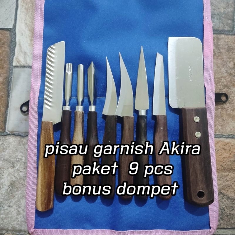 Jual pisau ukir buah / pisau garnish / pisau carving / pisau 1 set isi ...