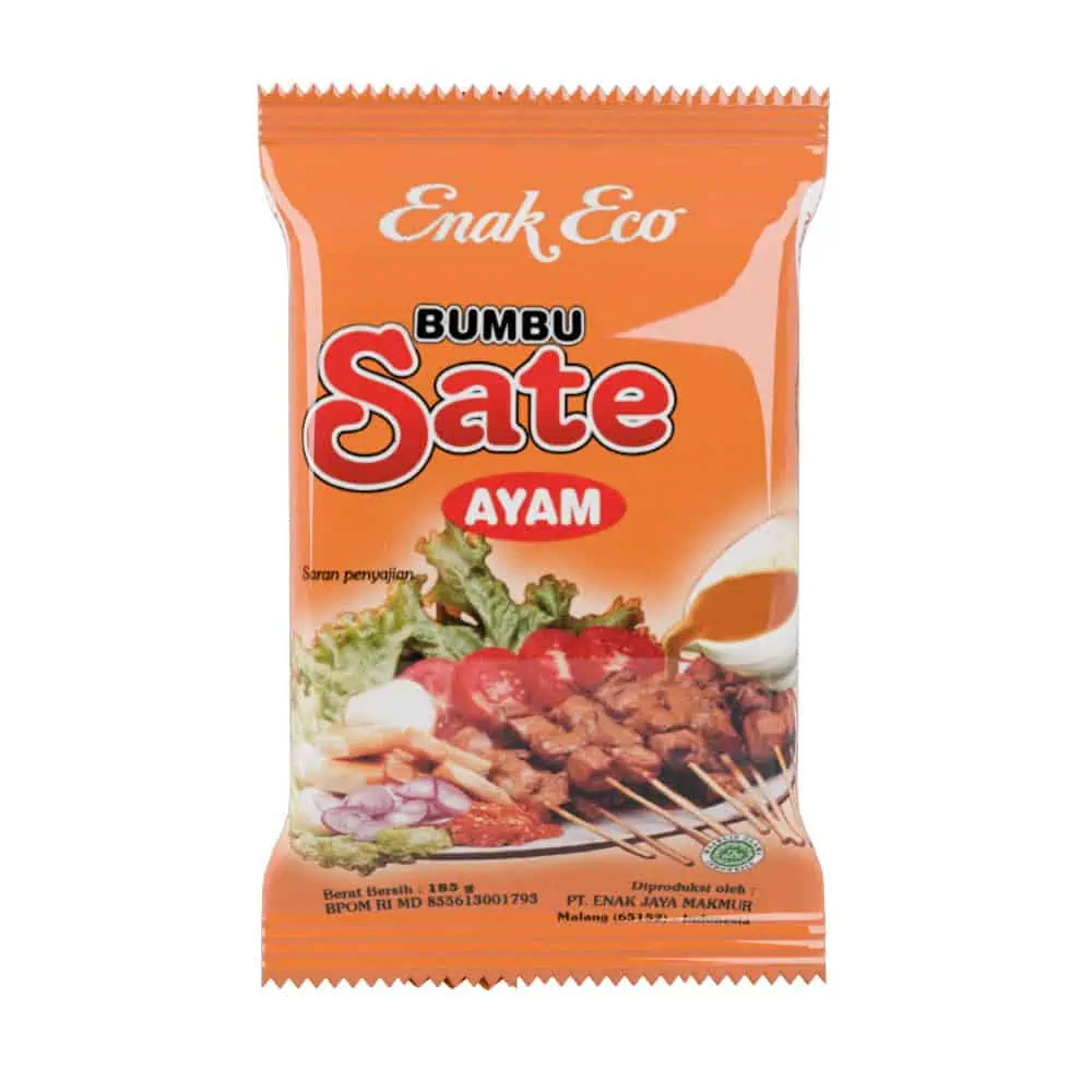 Jual Enak Eco Bumbu Sate Ayam HALAL Peanut Chicken Satay Sauce 185 gr ...
