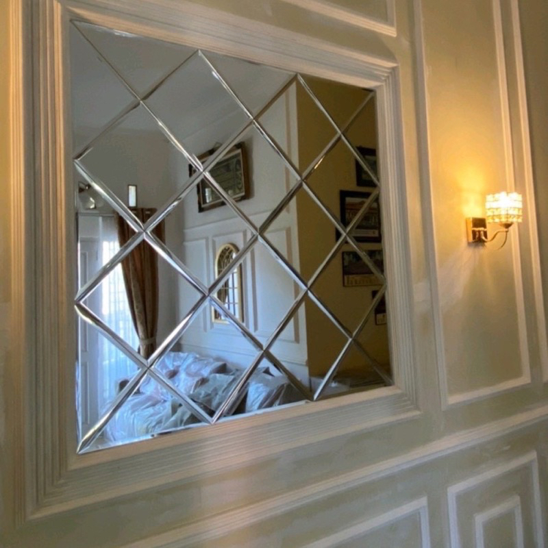 Jual Paket Set Kaca Cermin Moulding 1M X 1M Termurah COD/Kaca Cermin ...