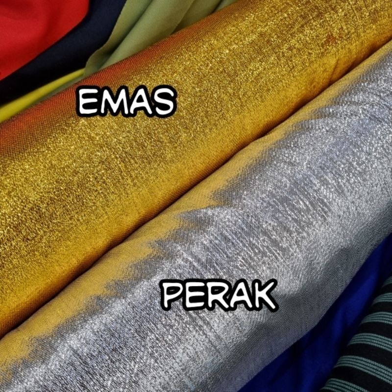 Jual Kain Lame Polos Emas,Perak,Warna grosir dan eceran | Shopee Indonesia