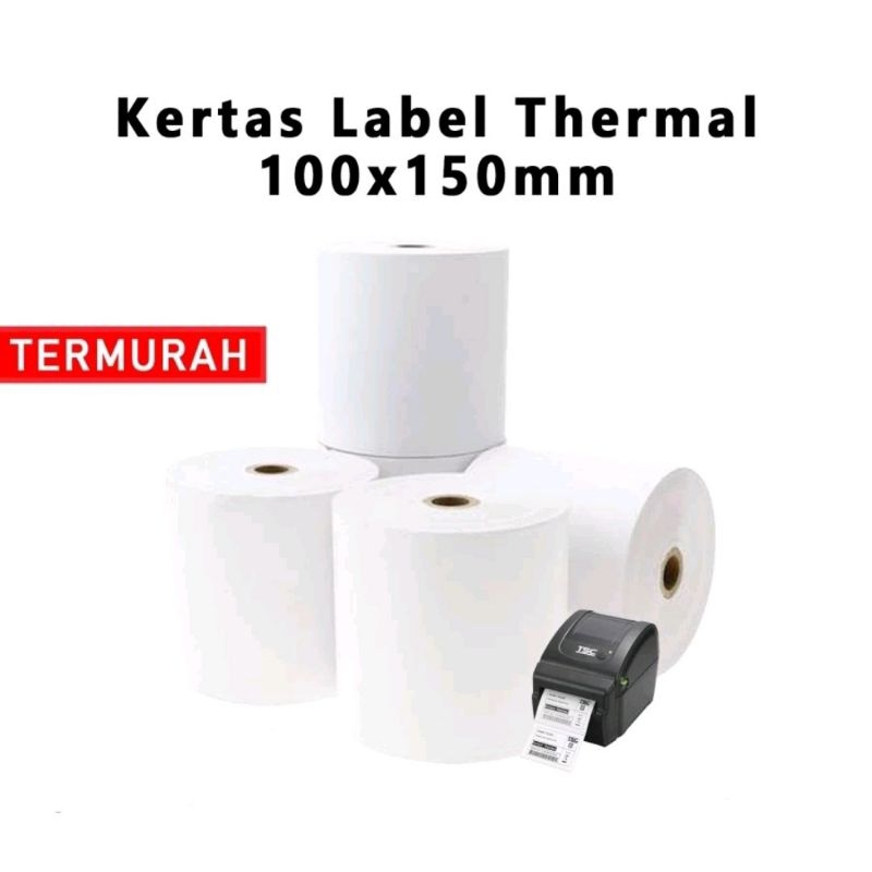 Jual Kertas label thermal 100x150 sticker barcode ukuran A6 100x150mm ...