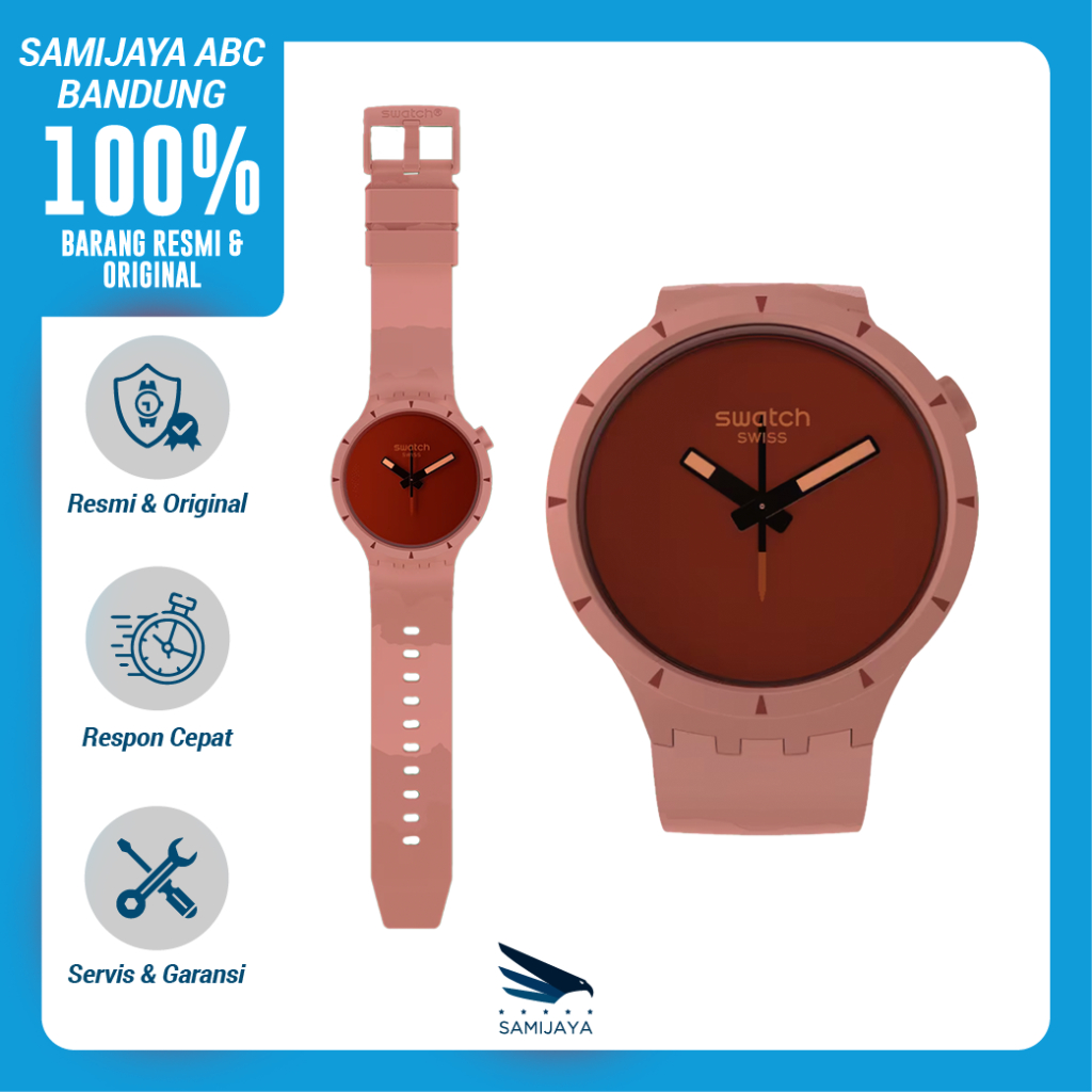 Jual Jam Tangan Pria Swatch SB03R100 Big Bold Bioceramic Original Resmi ...