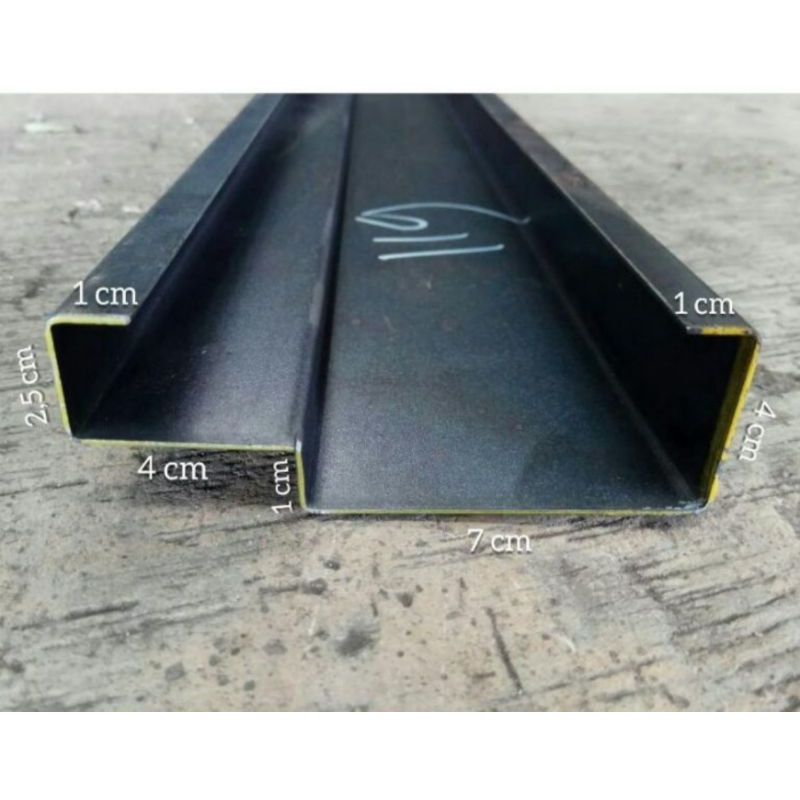 Jual kusen besi 4 inch pintu dan jendela panjang 240 cm tebal 1.2 ...