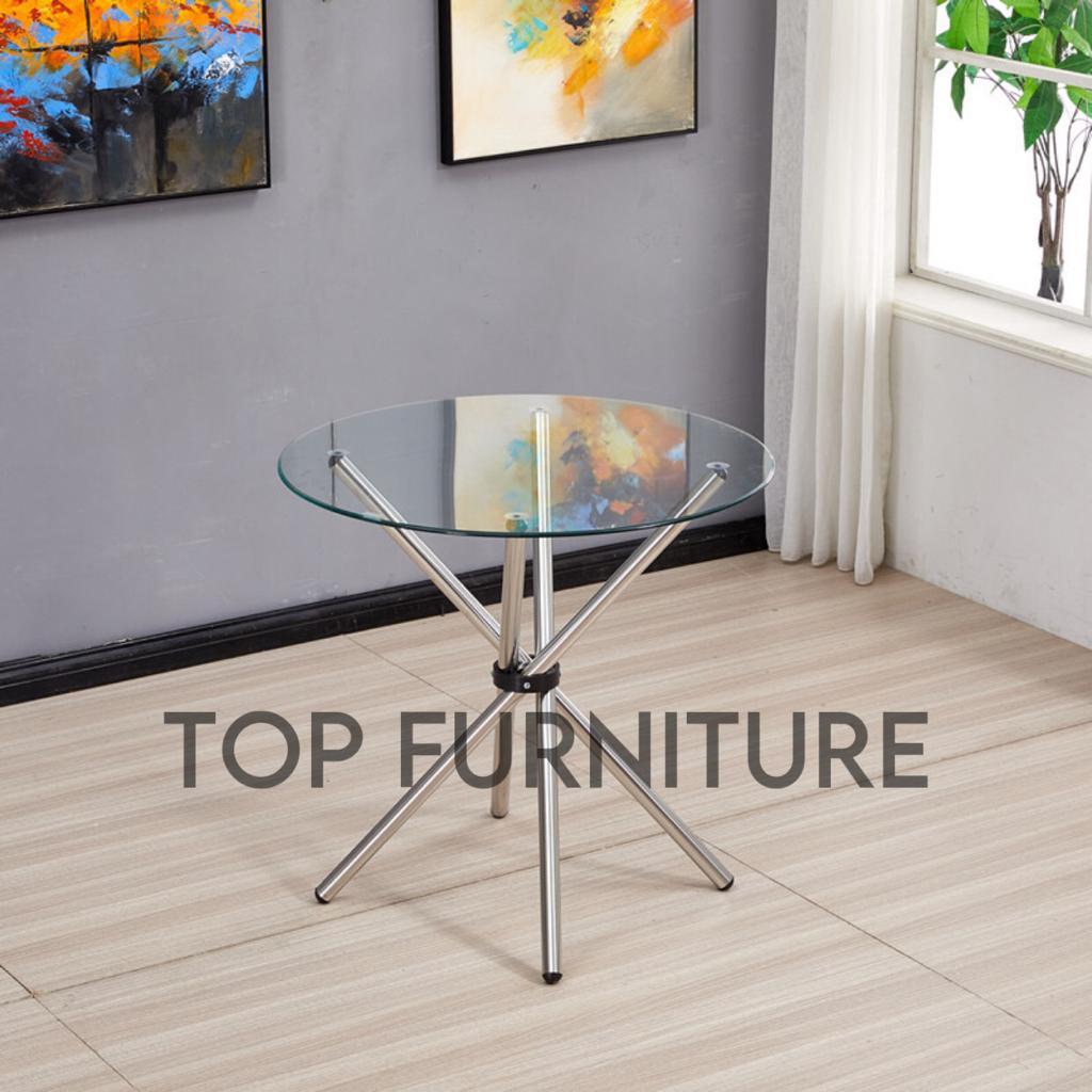 Jual meja kaca bulat meja makan meja pameran meja tamu meja cafe meja ...