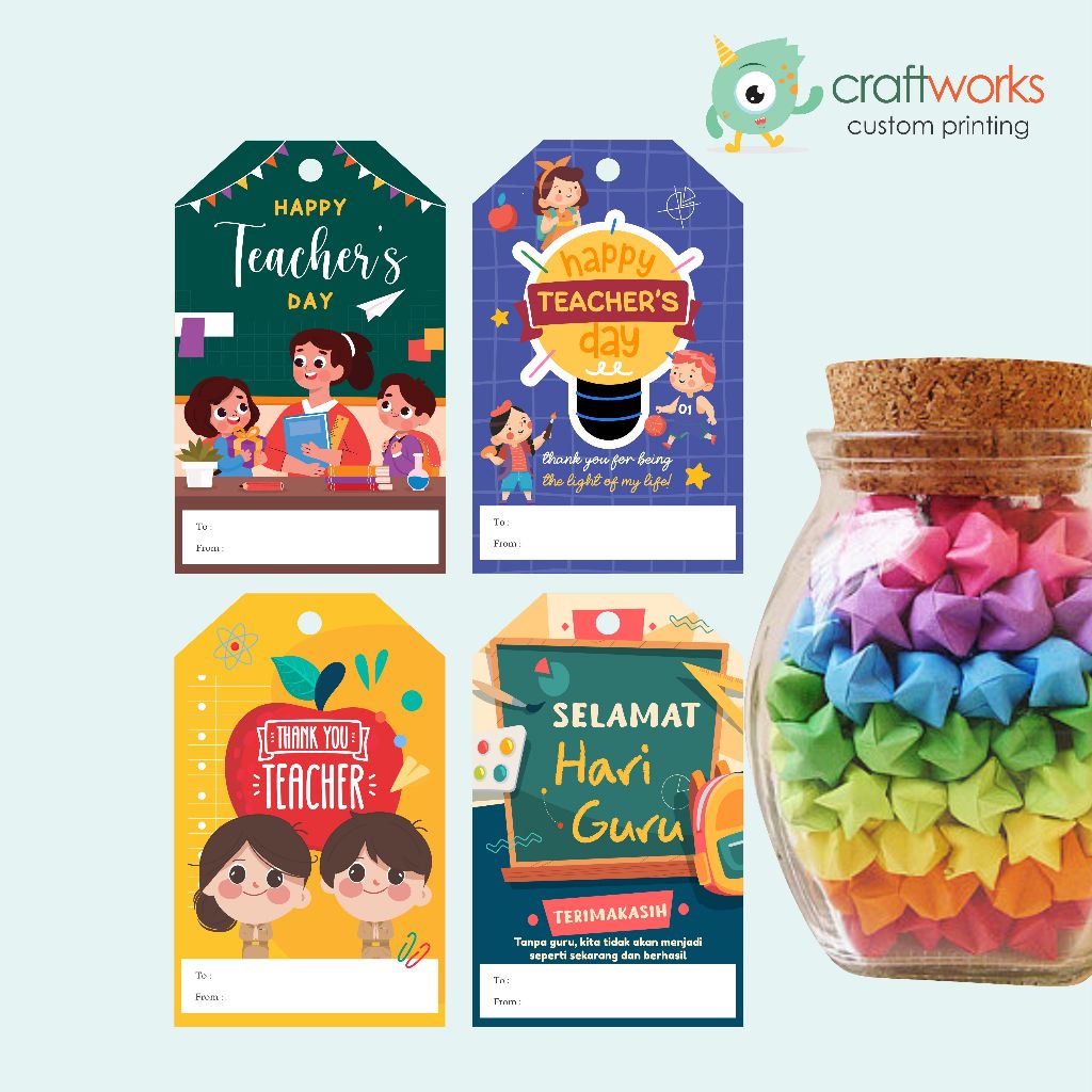 Jual HANG TAG HARI GURU / TEACHERS DAY TAG SOUVENIR | Shopee Indonesia