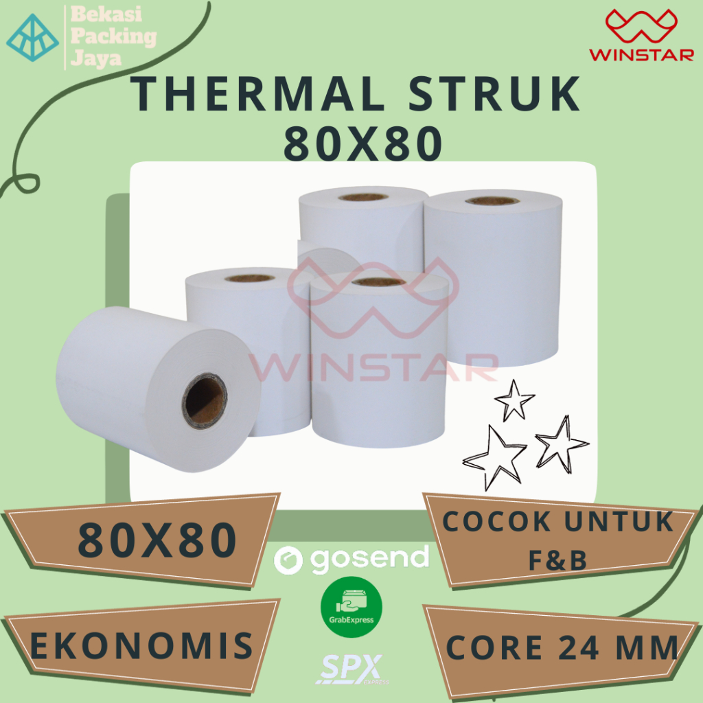 Jual Kertas Thermal 80X80 Terlengkap & Harga Terbaru Juni 2026 | Shopee ...