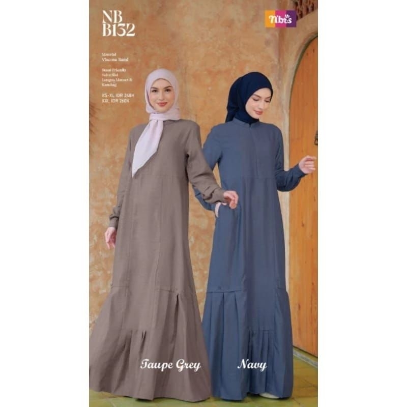 Jual GAMIS NIBRAS NB B 132 WARNA TAUPE GREY DAN NAVY | Shopee Indonesia