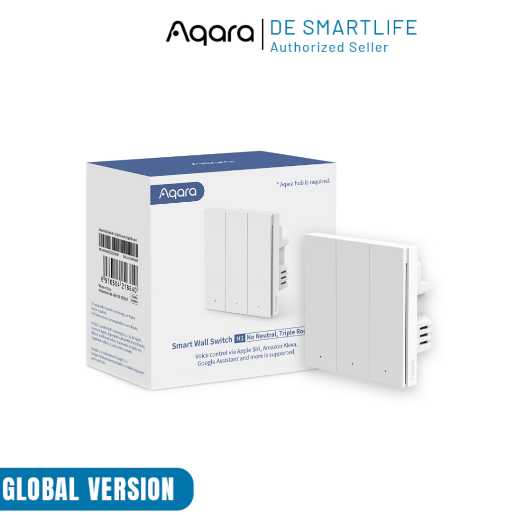 Jual AQARA Wall Switch H1 Triple Rocker (With Neutral) Zigbee Versi ...