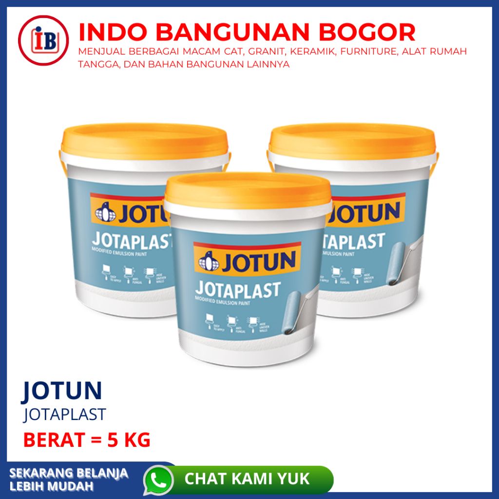 Jual JOTUN JOTAPLAST GALON 5KG/CAT TEMBOK INTERIOR JOTAPLAST | Shopee ...