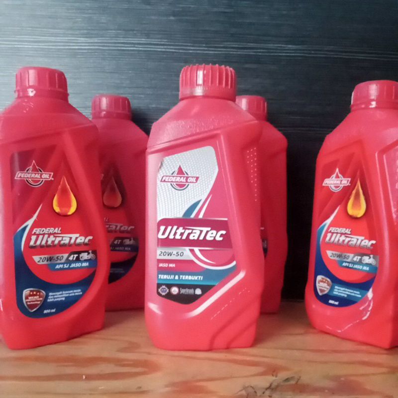 Jual 5 BOTOL OLI FEDERAL ULTRATECK 800ML OLI MESIN SUPRA KARISMA GRAND WIN KIRANA | Shopee Indonesia