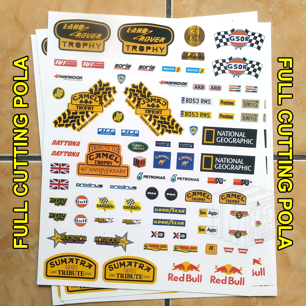 Jual Stiker Sticker Decal RC Offroad 1/12 dan 1/16 Land Rover 02 (Full ...