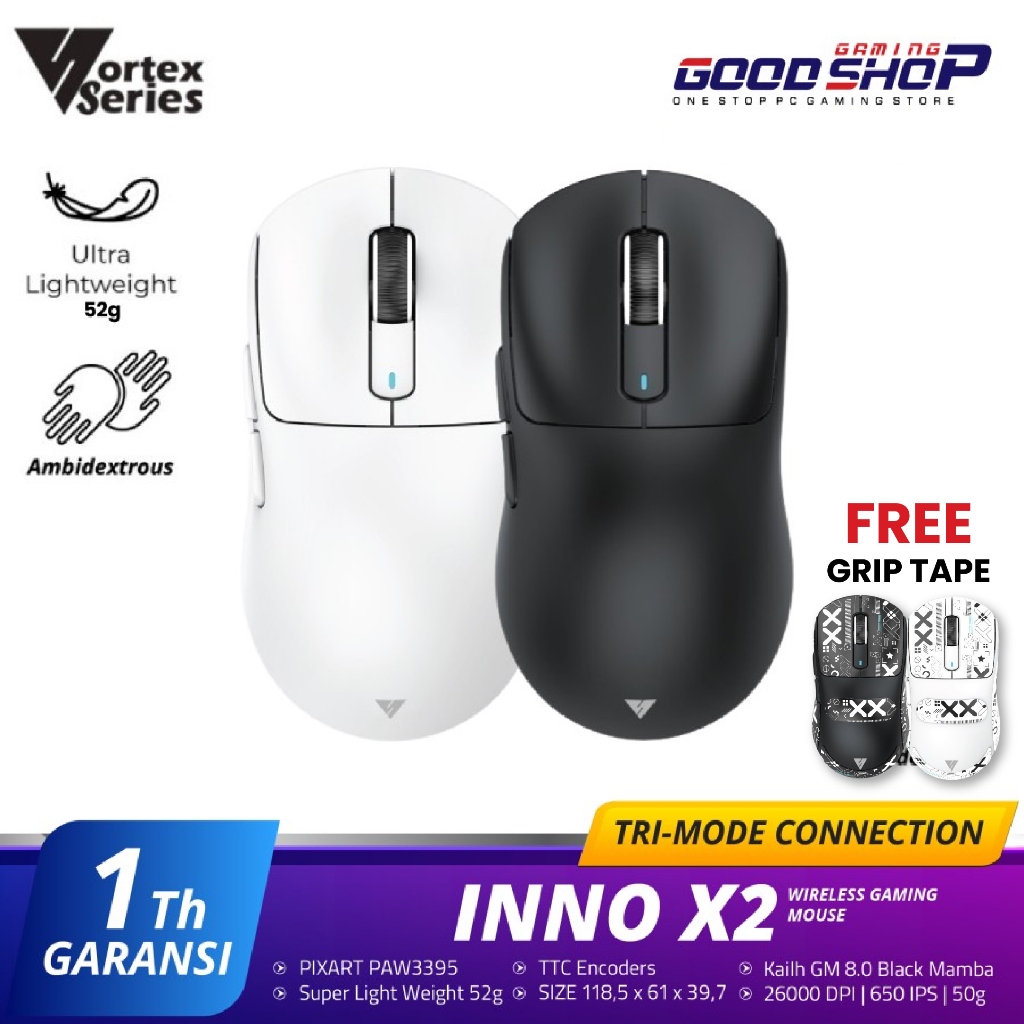 Jual VortexSeries INNO X2 Super Light Wireless Gaming Mouse | Shopee ...