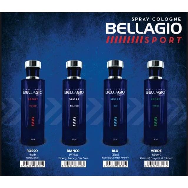 Jual BELLAGIO HOMME Spray Cologne Sport 100mL | Shopee Indonesia