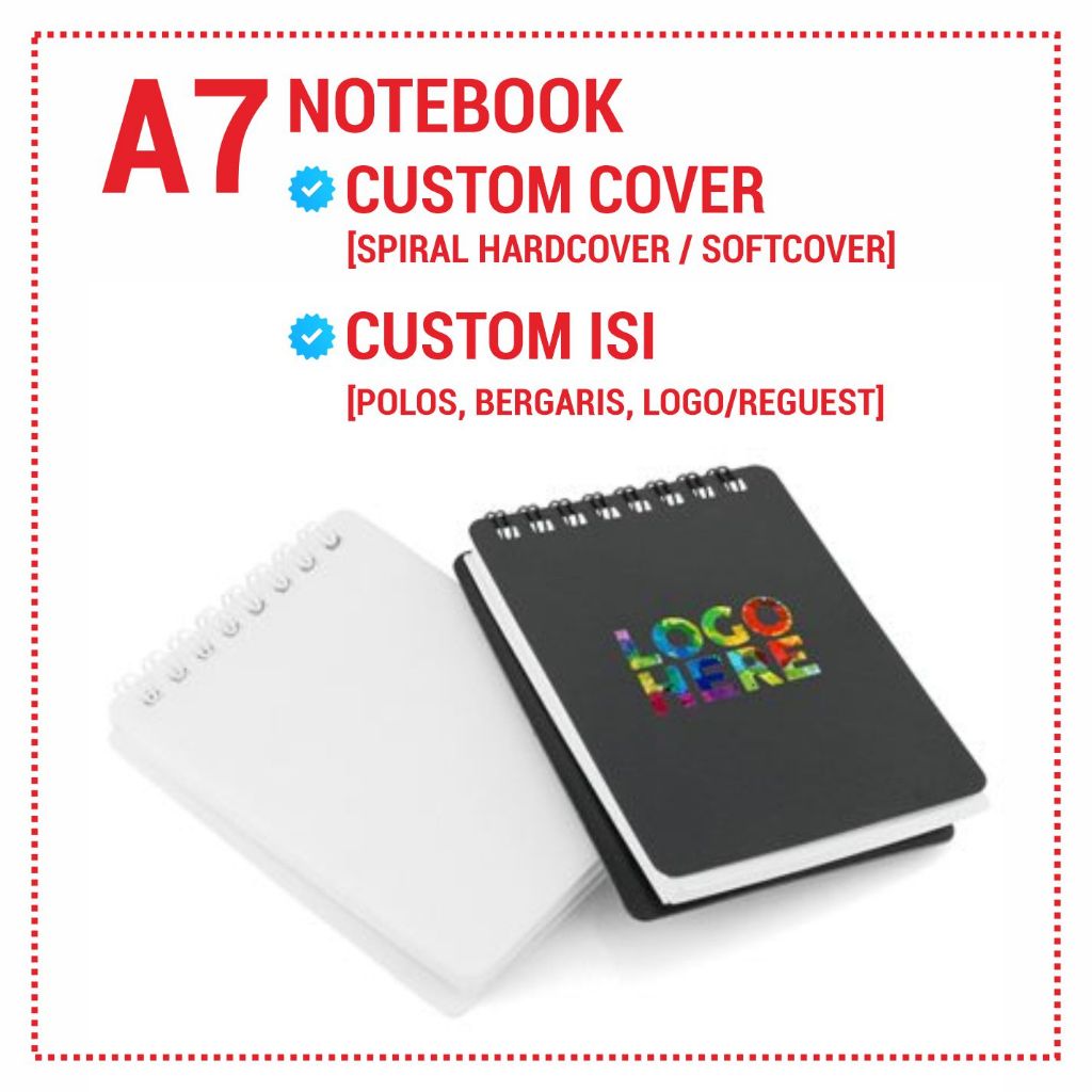 Jual NOTEBOOK MINI A7 JILID CUSTOM | ISI 30 | JILID SPIRAL | BUKU TULIS ...