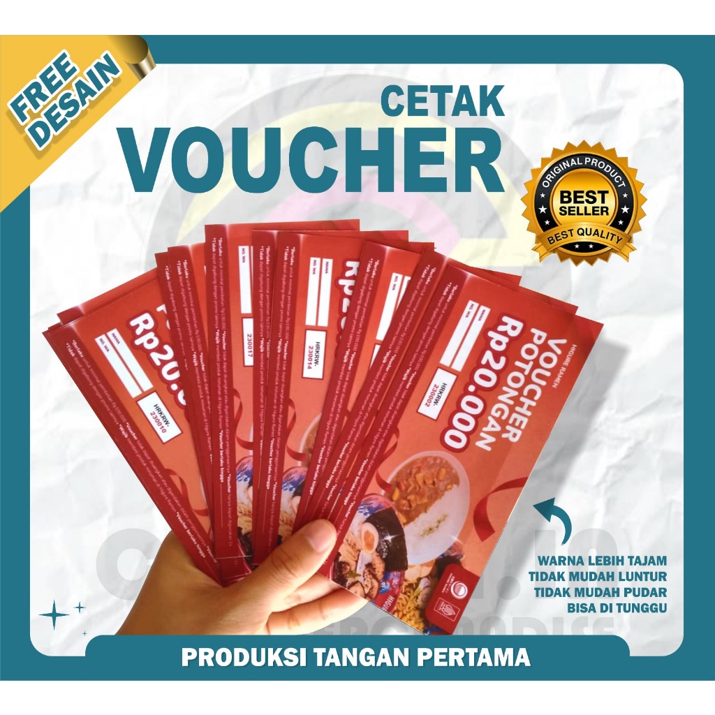 Jual CETAK VOUCHER / TIKET / TICKET PROMOSI BISNIS USAHA EVENT CUSTOM MURAH | Shopee Indonesia