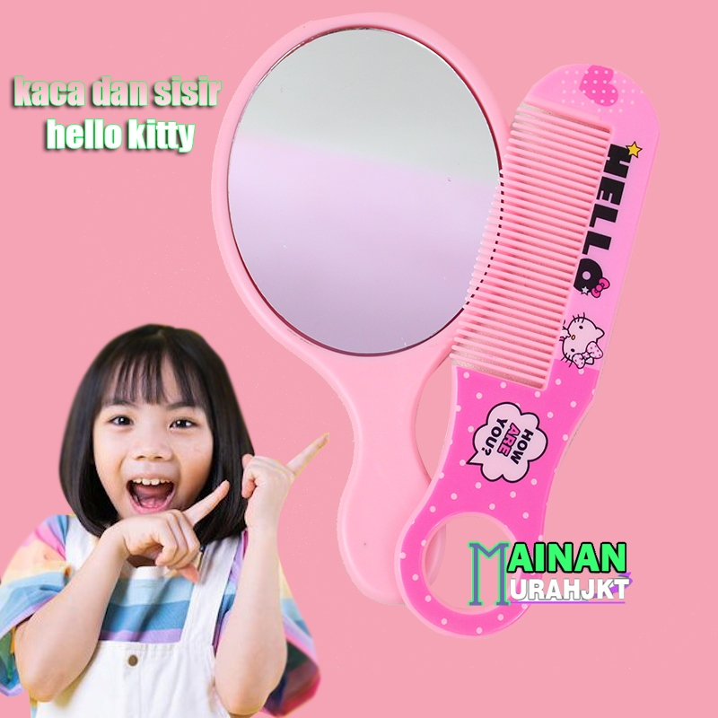 Jual ACC SET SISIR DAN KACA HELLO KITTY NOT06 SISIR KACA MINI | Shopee ...