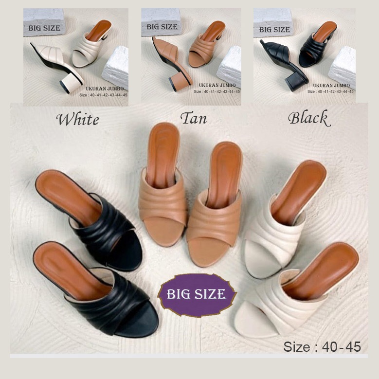 Jual BIG SIZE 40-45 | Sandal Heels Formal Pesta Wanita Hak Tahu 5cm ...