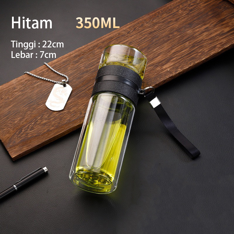 Jual Botol Double Glass Bottle Tea Purifier Infused Water | Shopee ...