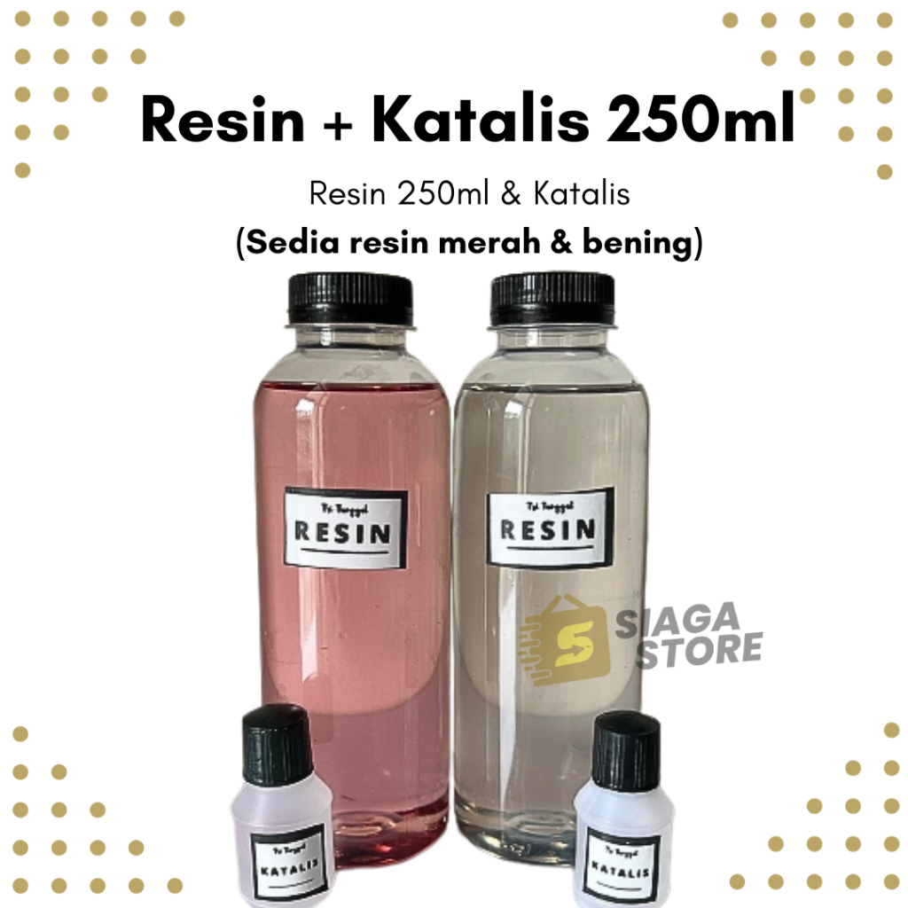 Jual RESIN 250 gram 100 gram + Katalis Lapis Lebih Hemat Paketan Red ...