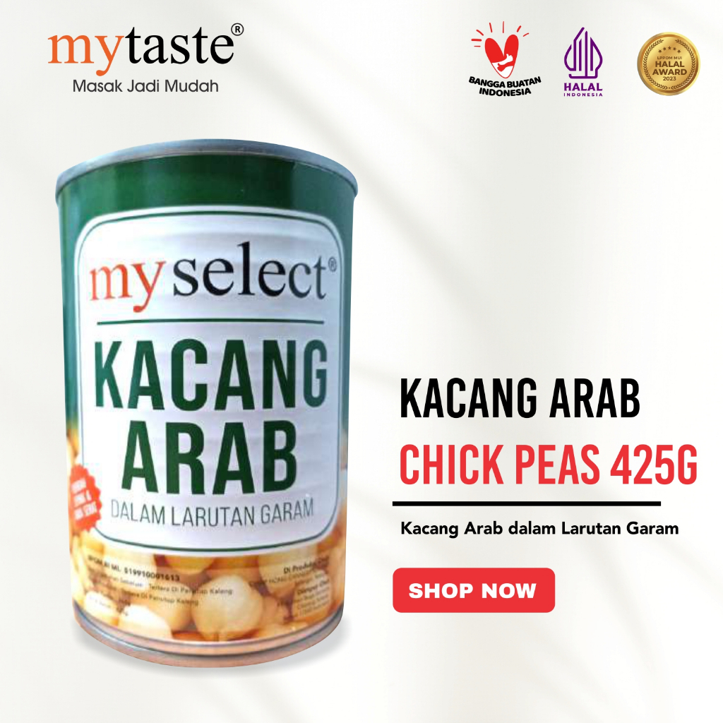 Jual Kacang Arab Kaleng Chick Peas Can My Select dalam larutan garam ...