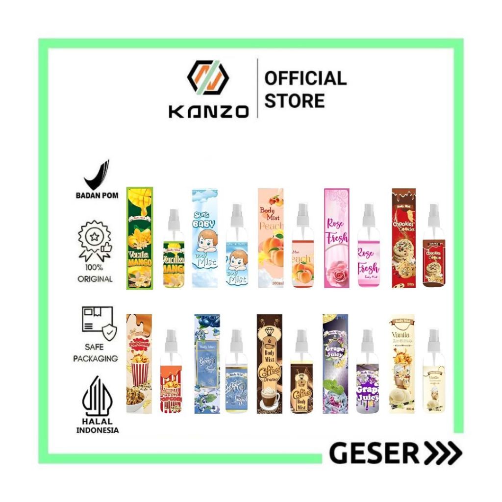 Jual Kanzo - [BPOM] Body Mist Popcorn 100ml / Body Mist Popcorn Caramel ...