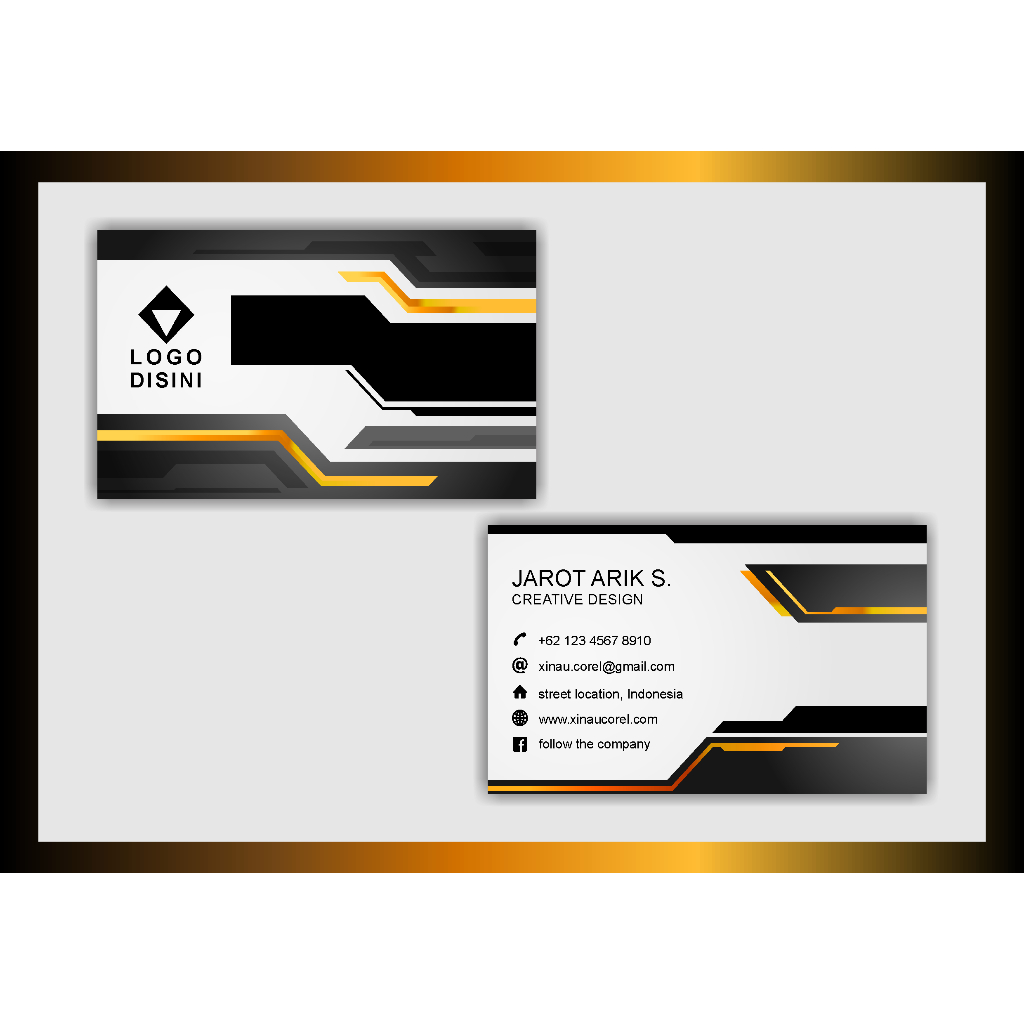Jual Cetak Kartu Nama 2 sisi Full Color free desain 1 Box Isi 100 pcs ...