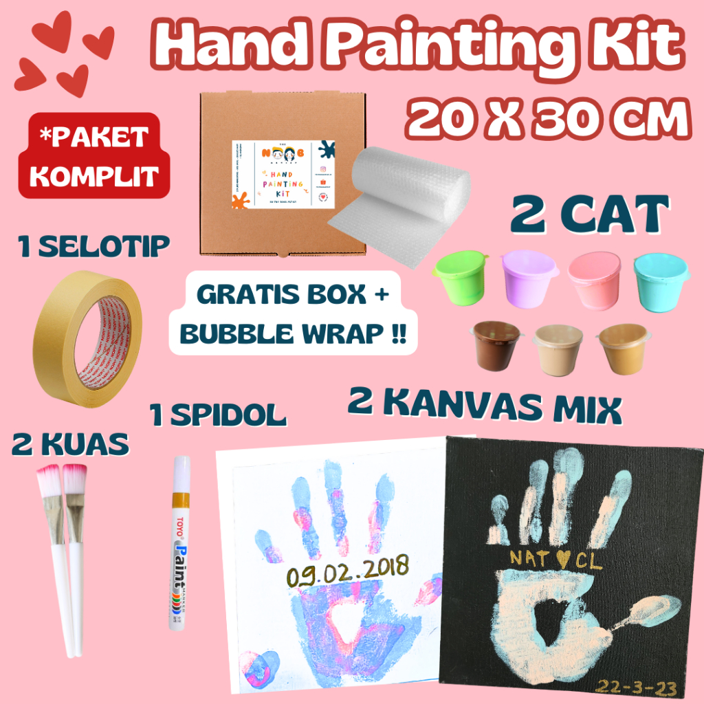 Jual Hand Painting Kit Canvas By The Noob Artist | Kanvas Cap Tangan ...