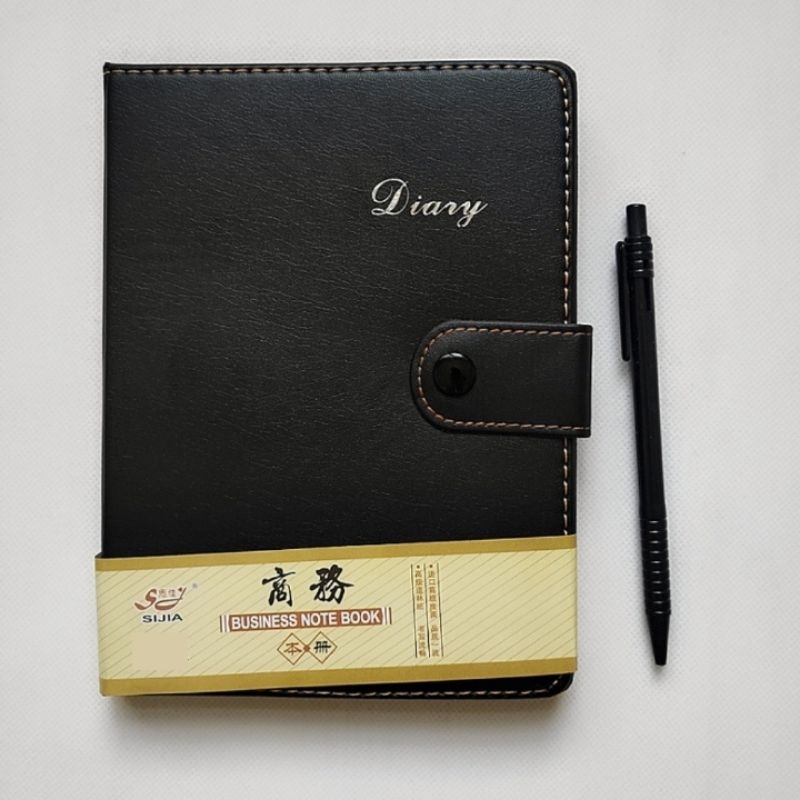 Jual Notebook Kancing 32k Buku Agenda Catatan Kerja Kulit Diary ...