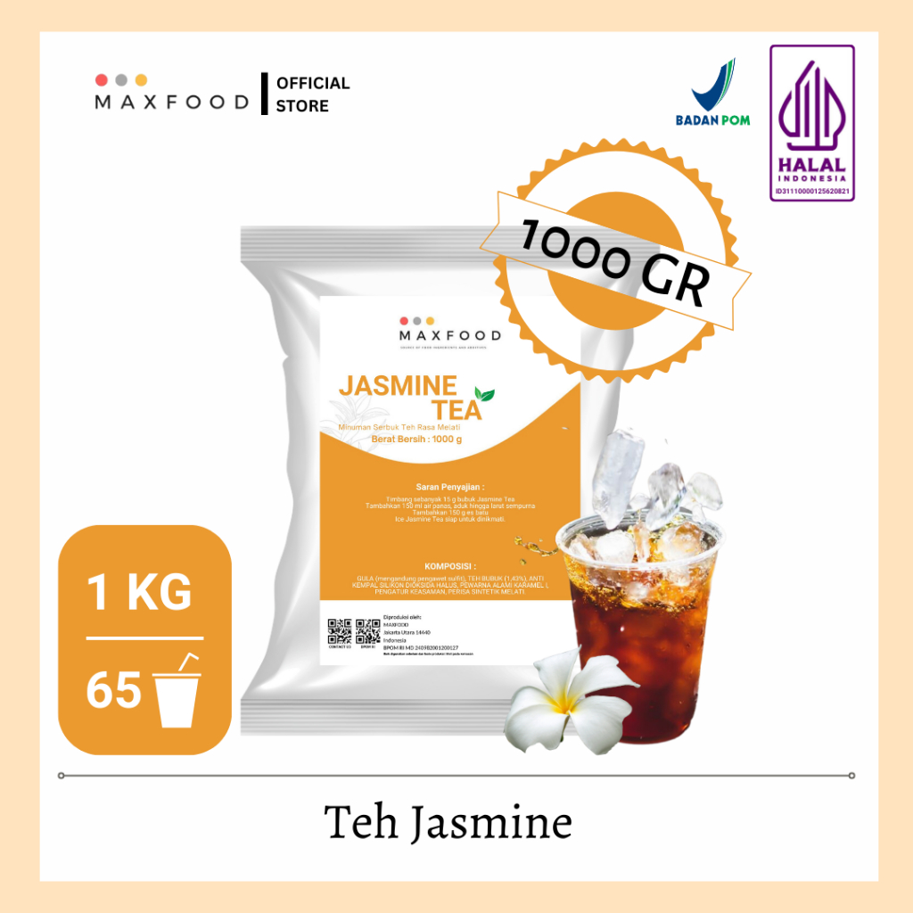 Jual MAXFOOD - Original Jasmine Tea Powder / Bubuk Minuman Teh Rasa ...