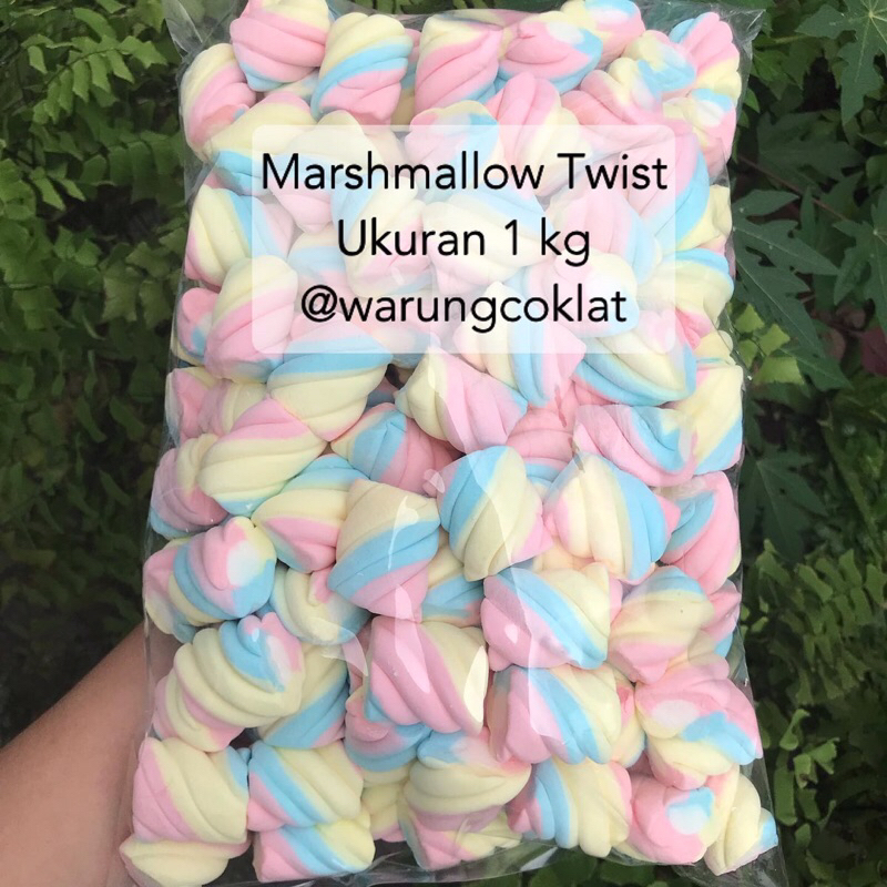 Jual Marshmallow twist besar 1 kg / Marsmallow ulir besar twist ...