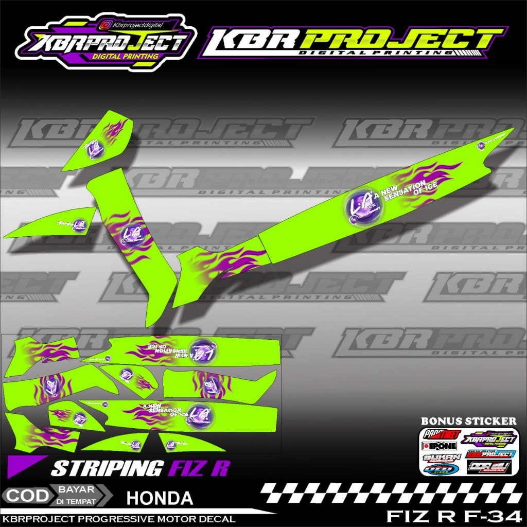 Jual FIZ R STIKER STRIPING PREMIUN MOTOR KEREN LIS VARIASI FIZ R STIKER ...