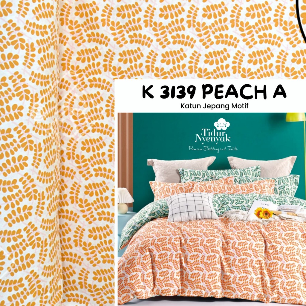 Jual KAIN KATUN JEPANG 100% KATUN PER 50 CM MOTIF BUNGA DAUN KELOR ...