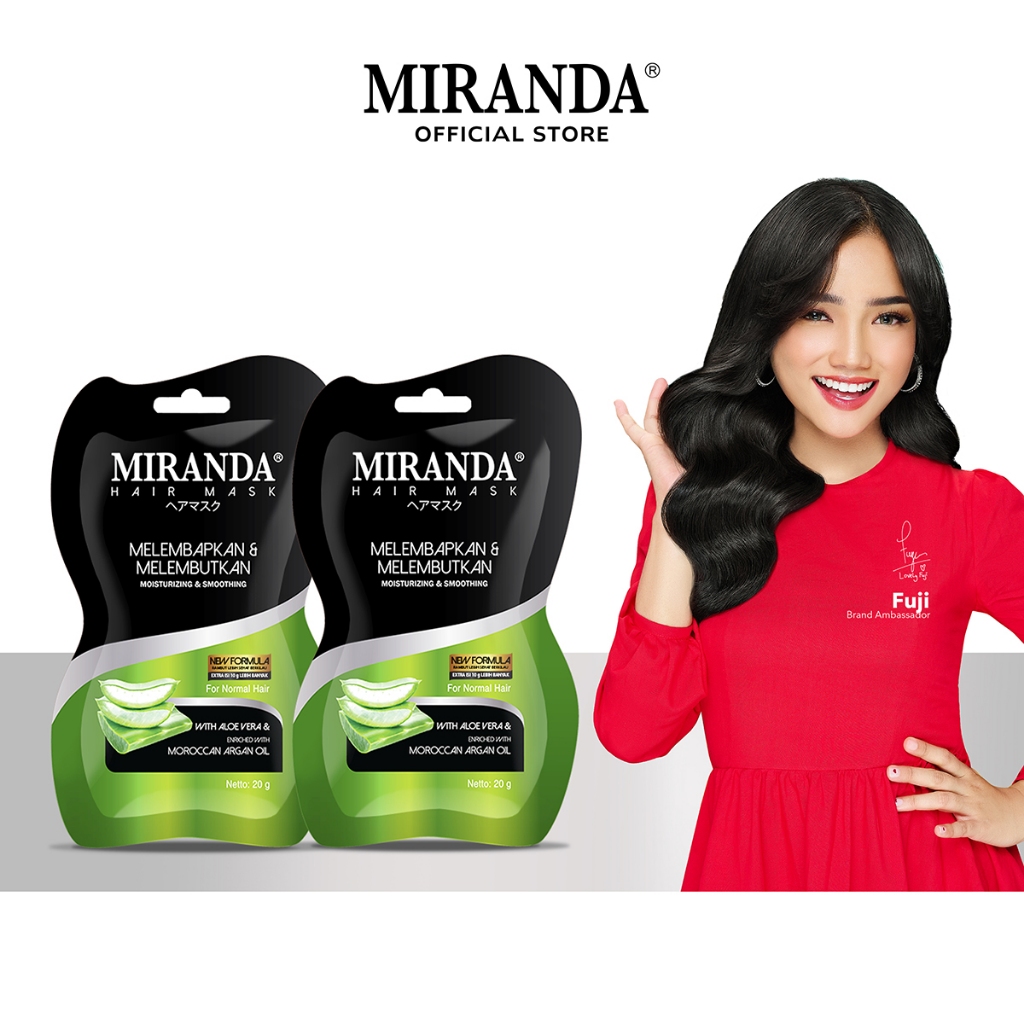 Jual Miranda Hair Mask (Masker Rambut) Sachet Aloe Vera 30gr (Paket 2 ...